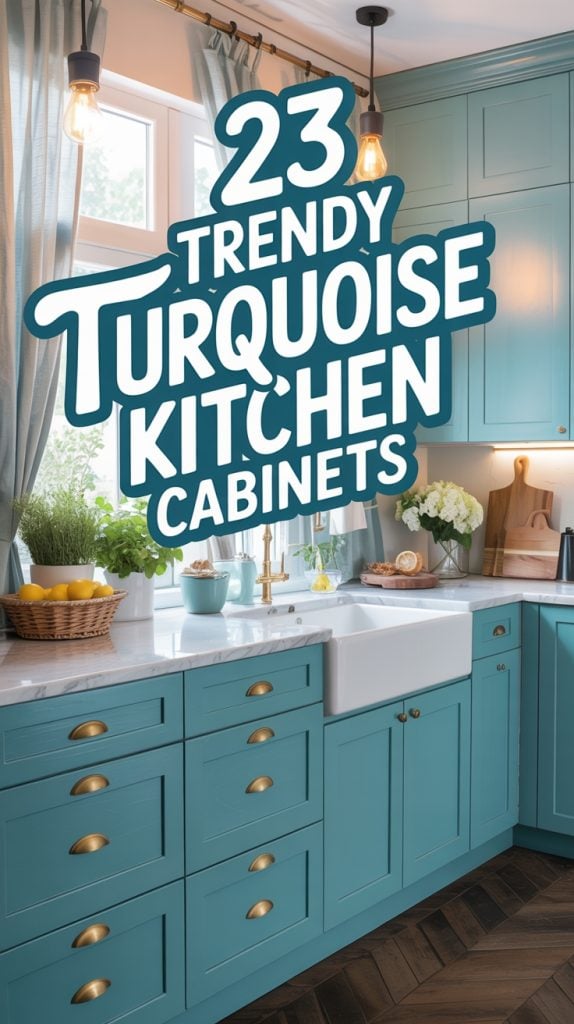 23 Trendy Turquoise Kitchen Cabinets