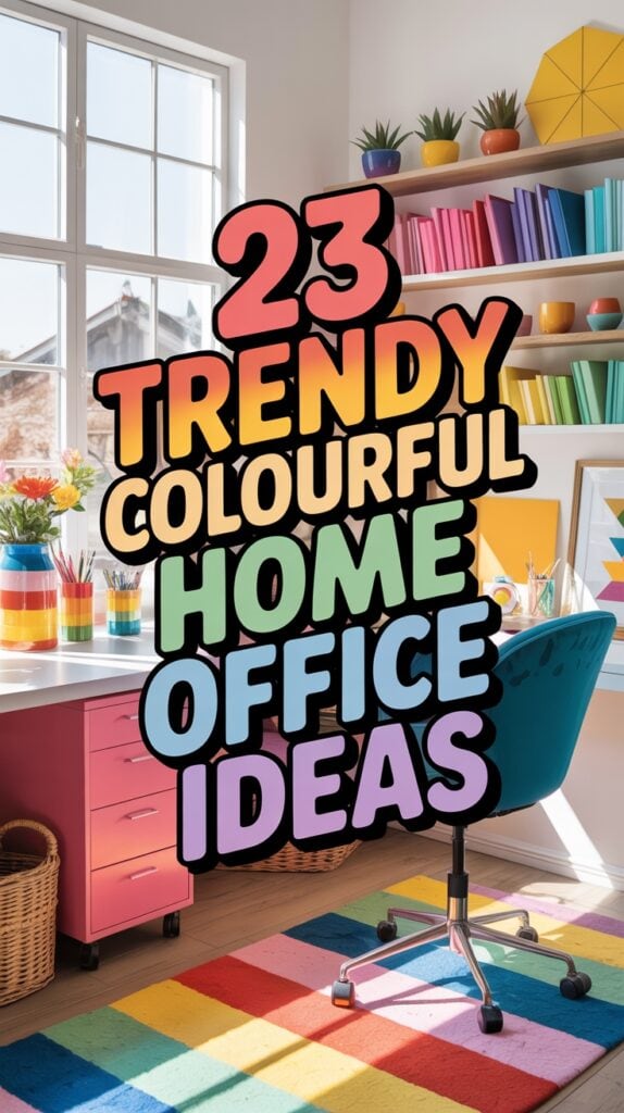 23 Trendy Colourful Home Office Ideas