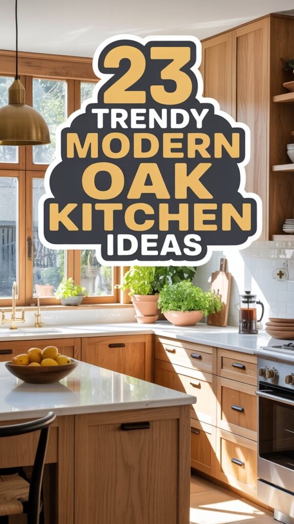 23 Trendy Modern Oak Kitchen Ideas