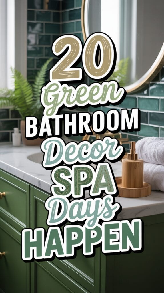 20 Green Bathroom Decor Spa Days Happen