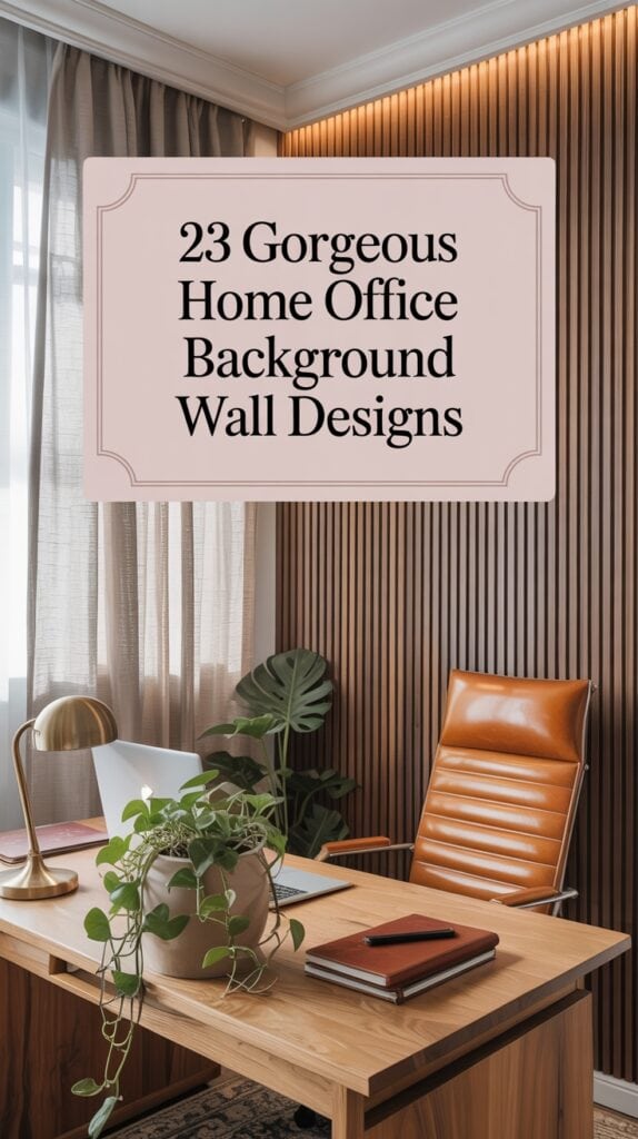 23 Home Office Background Wall Designs