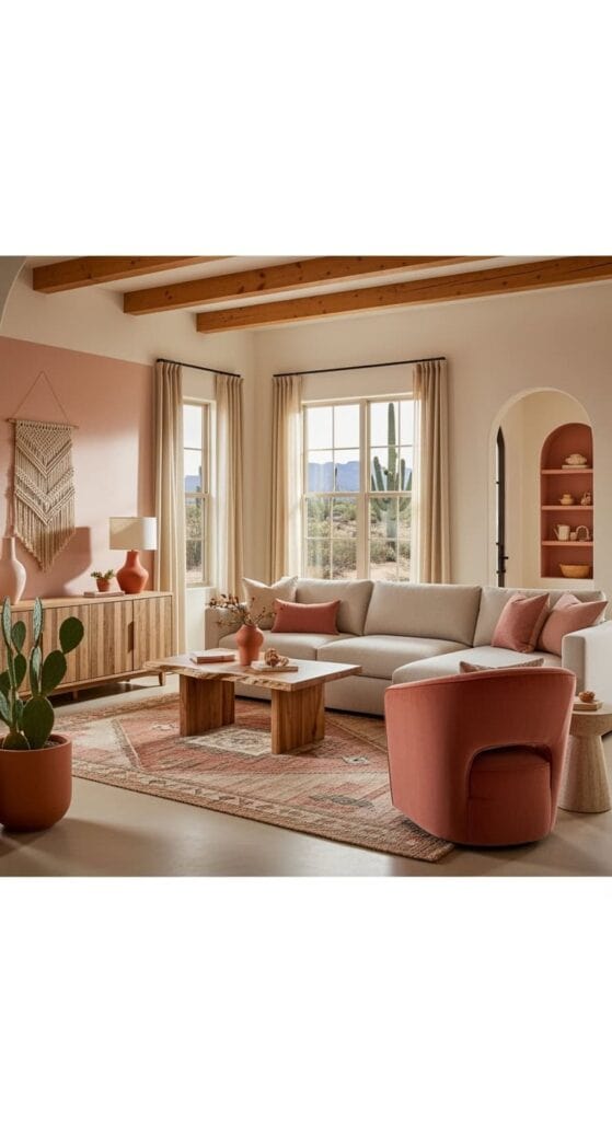 23 Stunning Beige and Pink Living Room Ideas