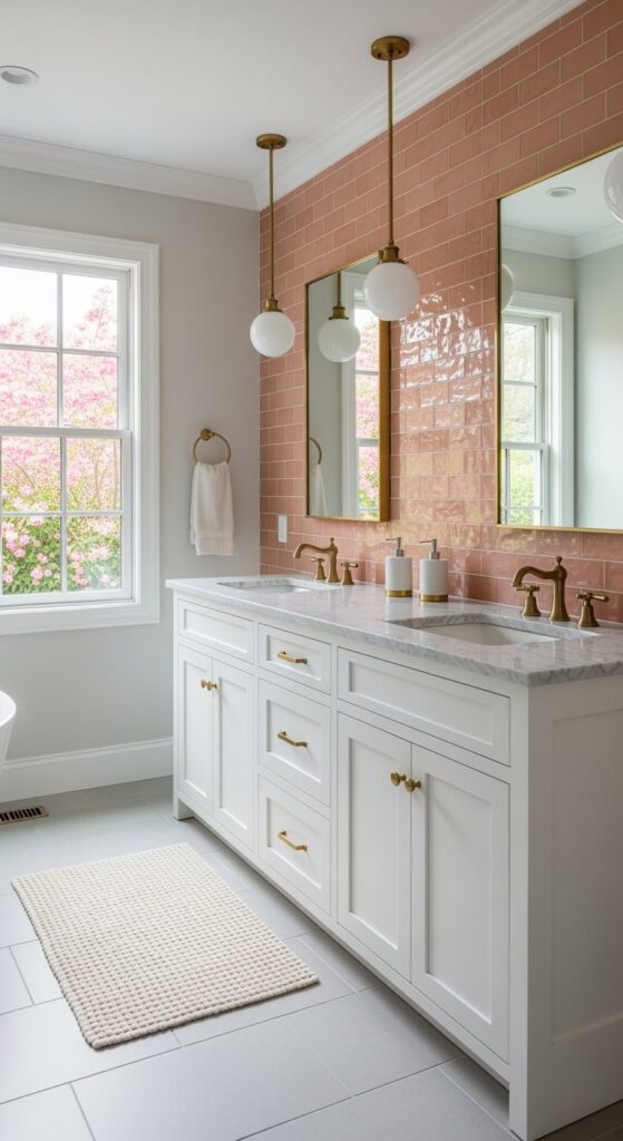 20 Perfect Orange Tile Bathroom Ideas