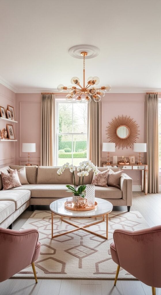 23 Stunning Beige and Pink Living Room Ideas