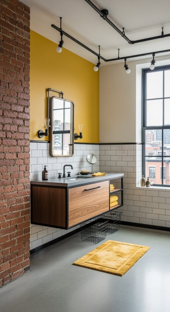 32 Perfect Mustard Bathroom Ideas