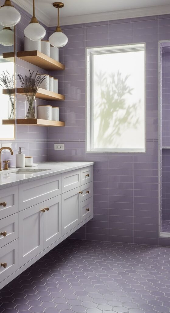 30 Beautiful Lavender Bathroom Ideas