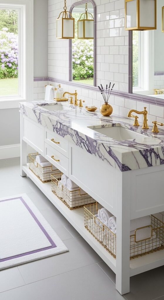 32 Stunning Lilac Bathroom Ideas