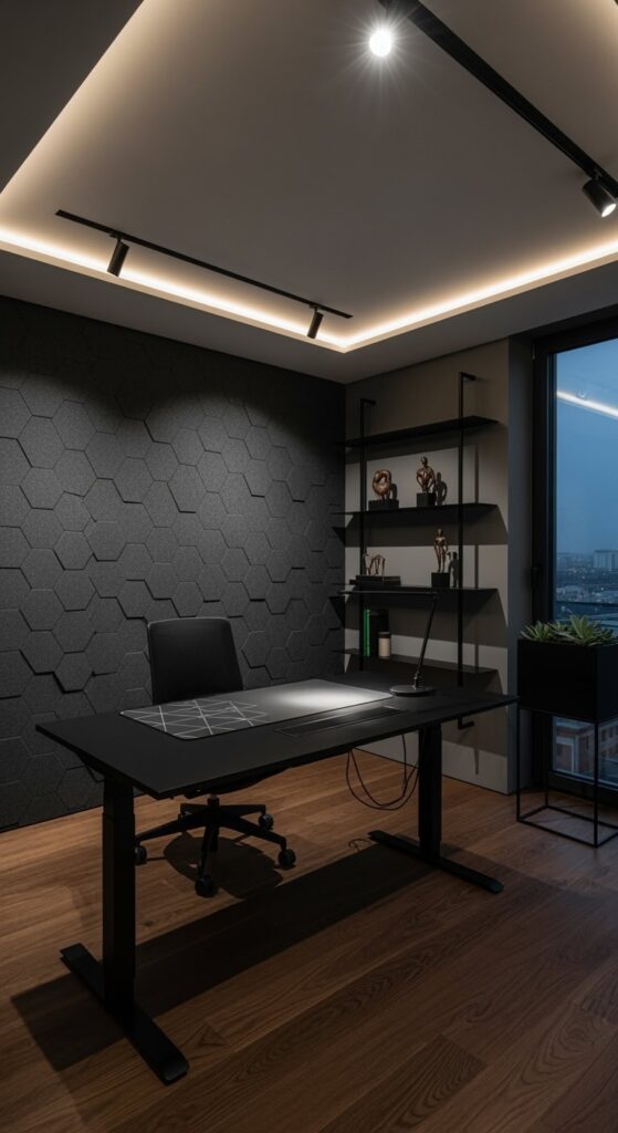 20 Sophisticated Dark Home Office Designs