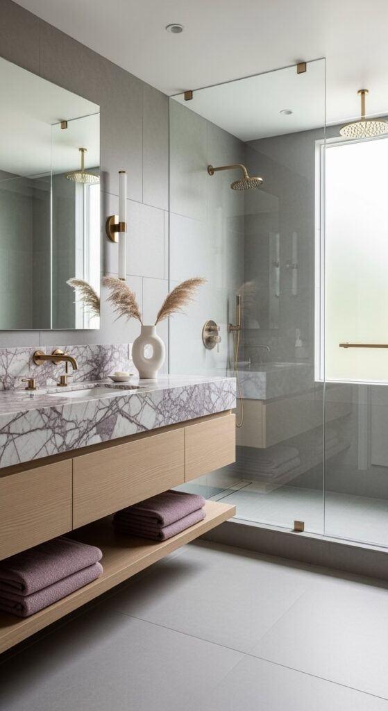 32 Stunning Mauve Bathroom Ideas