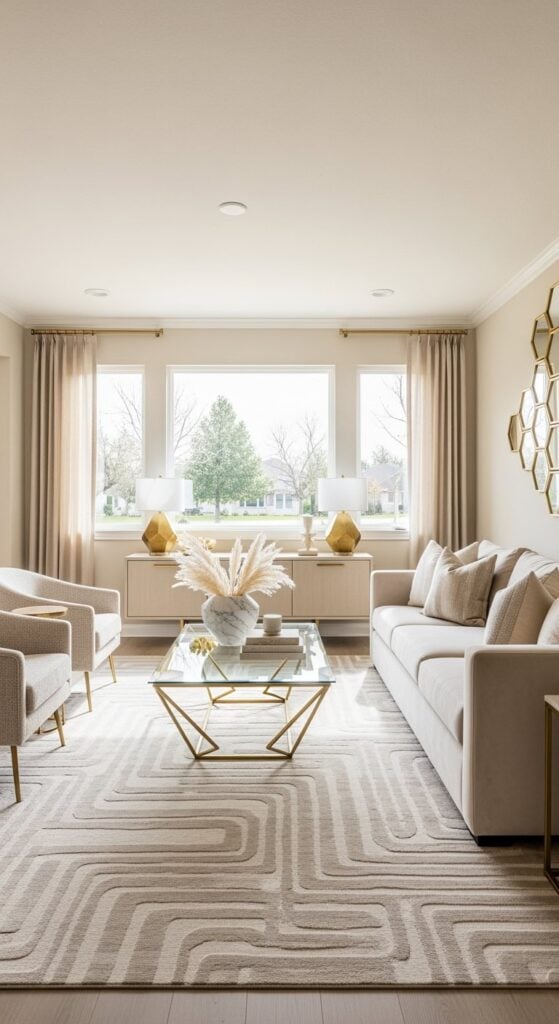 23 Perfect Beige and Gold Living Room Ideas