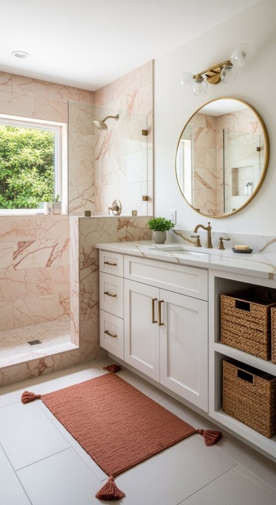 20 Perfect Orange Tile Bathroom Ideas