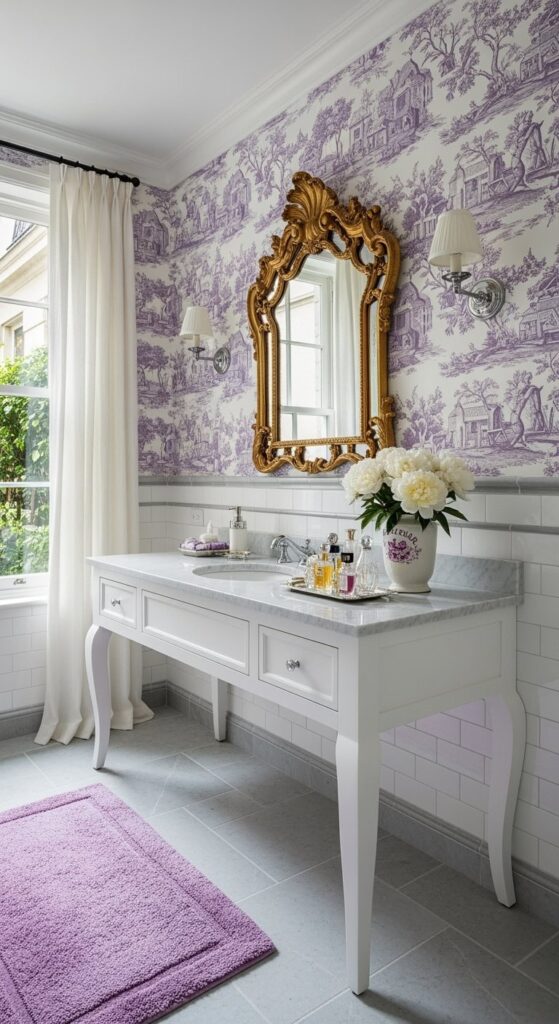 32 Stunning Lilac Bathroom Ideas