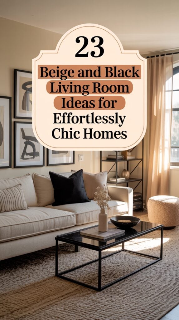 23 Beige And Black Living Room Ideas for Effortlessly Chic Homes