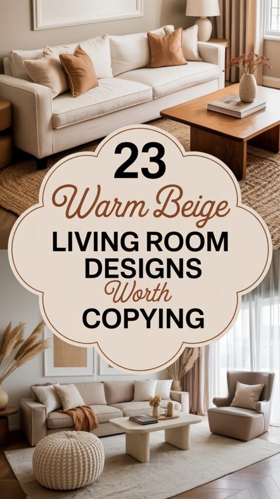 23 Warm Beige Living Room Designs Worth Copying