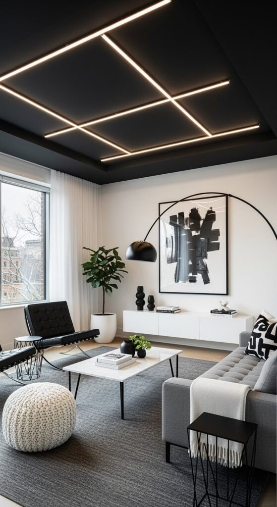23 Black Ceiling Living Room Ideas That Add Instant Elegance