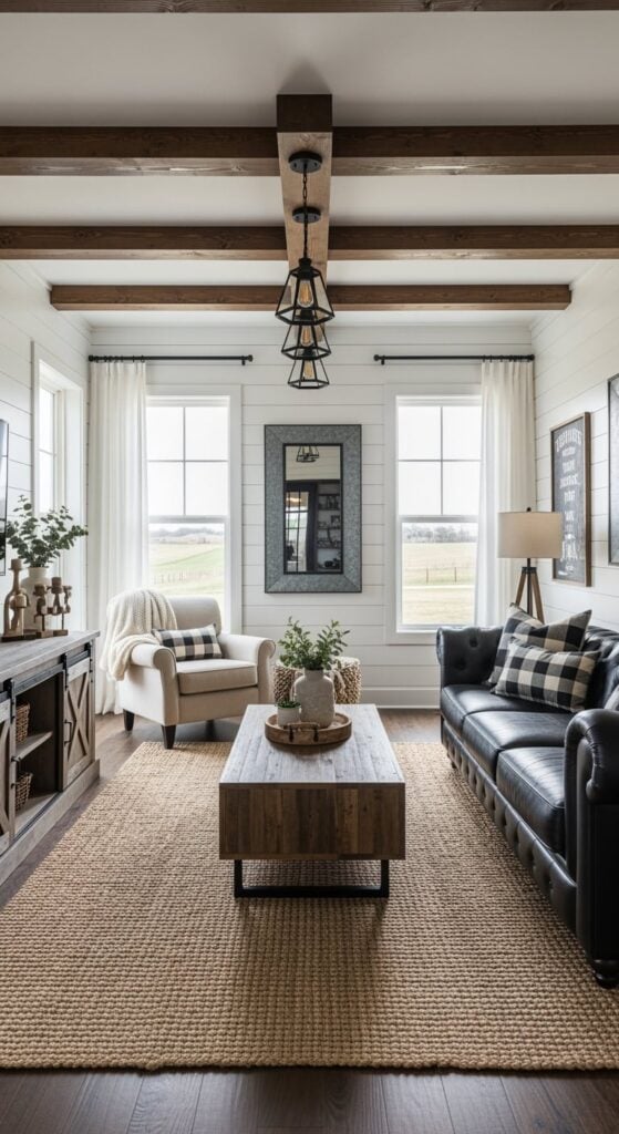 23 Black Couch Living Rooms that Inspires Warm Gatherings