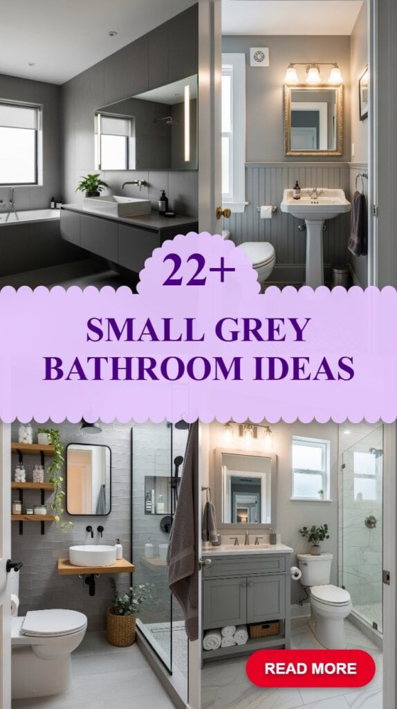 23 Small Grey Bathroom Ideas That Create Timeless Charm