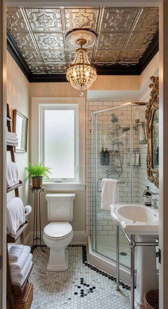23 Small Bathroom Ceiling Ideas That Brighten Your Space