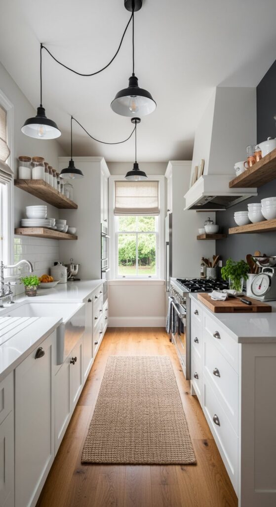 23 Small Long Kitchens That Wow Guests