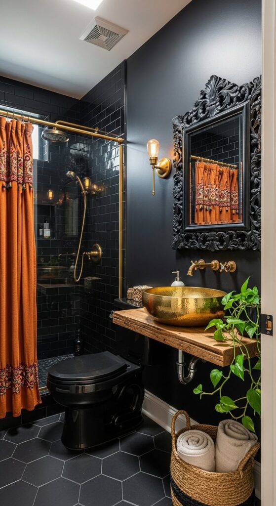 23 Small Dark Bathroom Ideas That Prove Black Is Beautiful