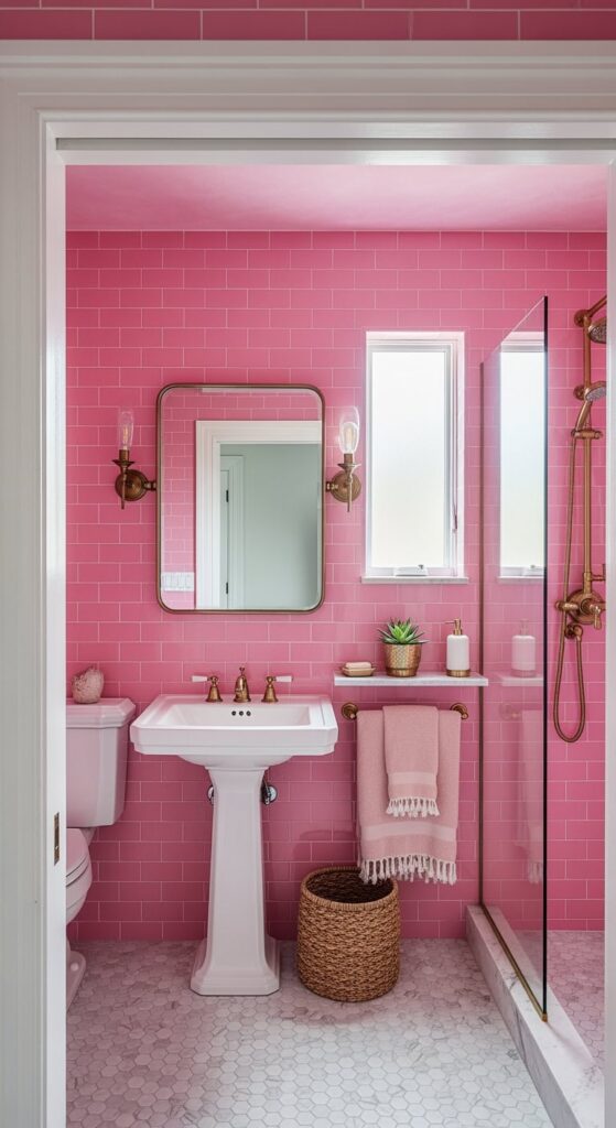 23 Small Pink Bathroom Ideas | pretty & practical