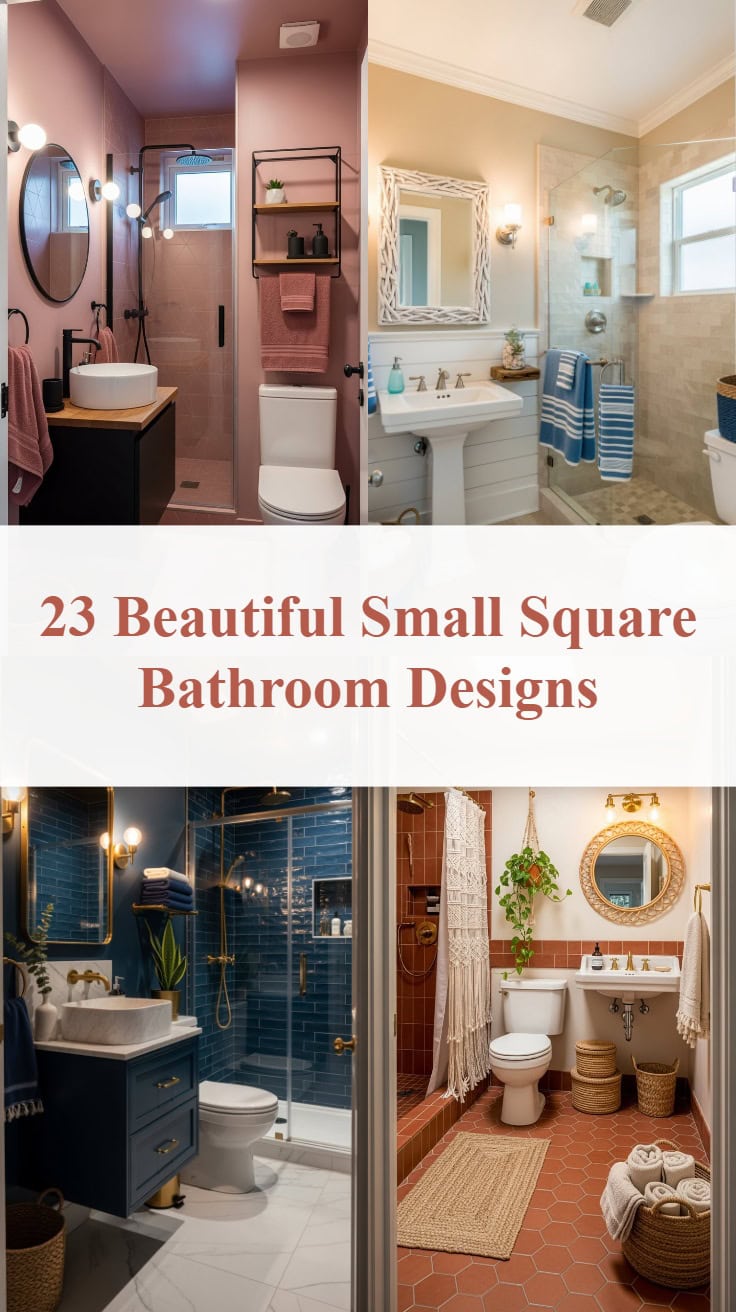 23 Beautiful Small Square Bathroom Designs