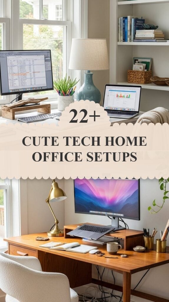 23 Cute Tech Home Office Setups That Every Remote Worker Needs