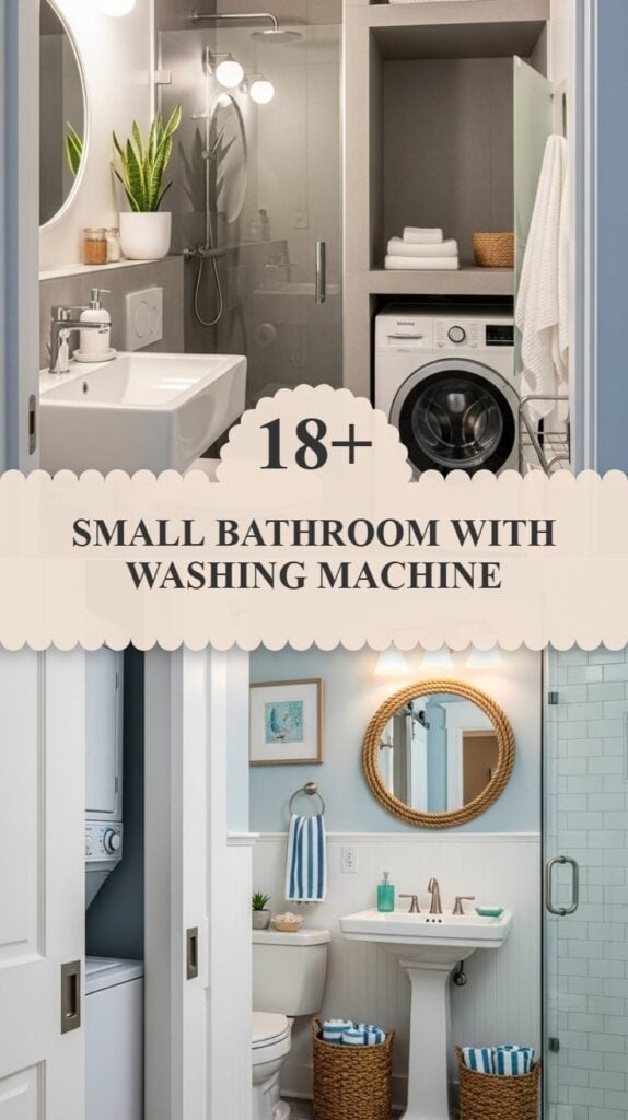 19 Small Bathroom With Washing Machine Designs That Actually Work