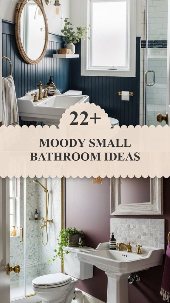 23 Moody Small Bathroom Ideas for Dramatic, Dark Spaces