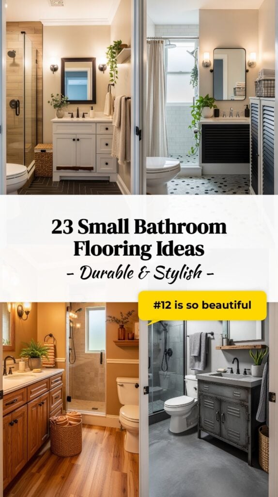 23 Small Bathroom Flooring Ideas | Durable & Stylish