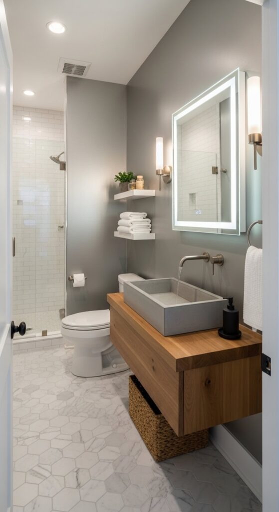 23 Small Narrow Bathroom Ideas That Make Long, Tight Spaces Work