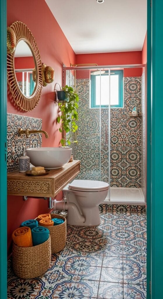 23 Small Colorful Bathroom Ideas That Prove Size Doesn't Limit Style