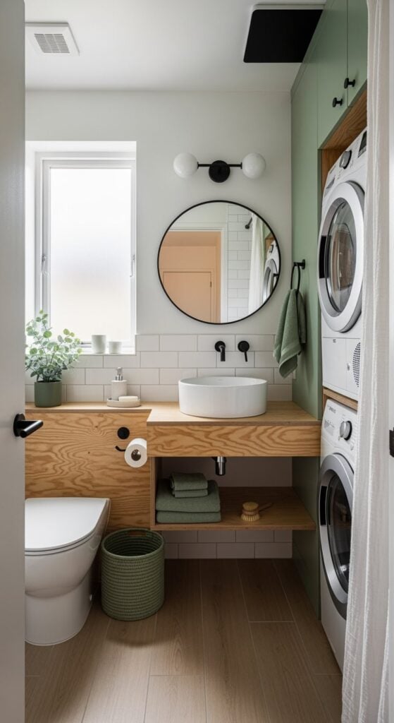 17 Small Bathroom and Laundry Room Combo | Dual-Purpose Design