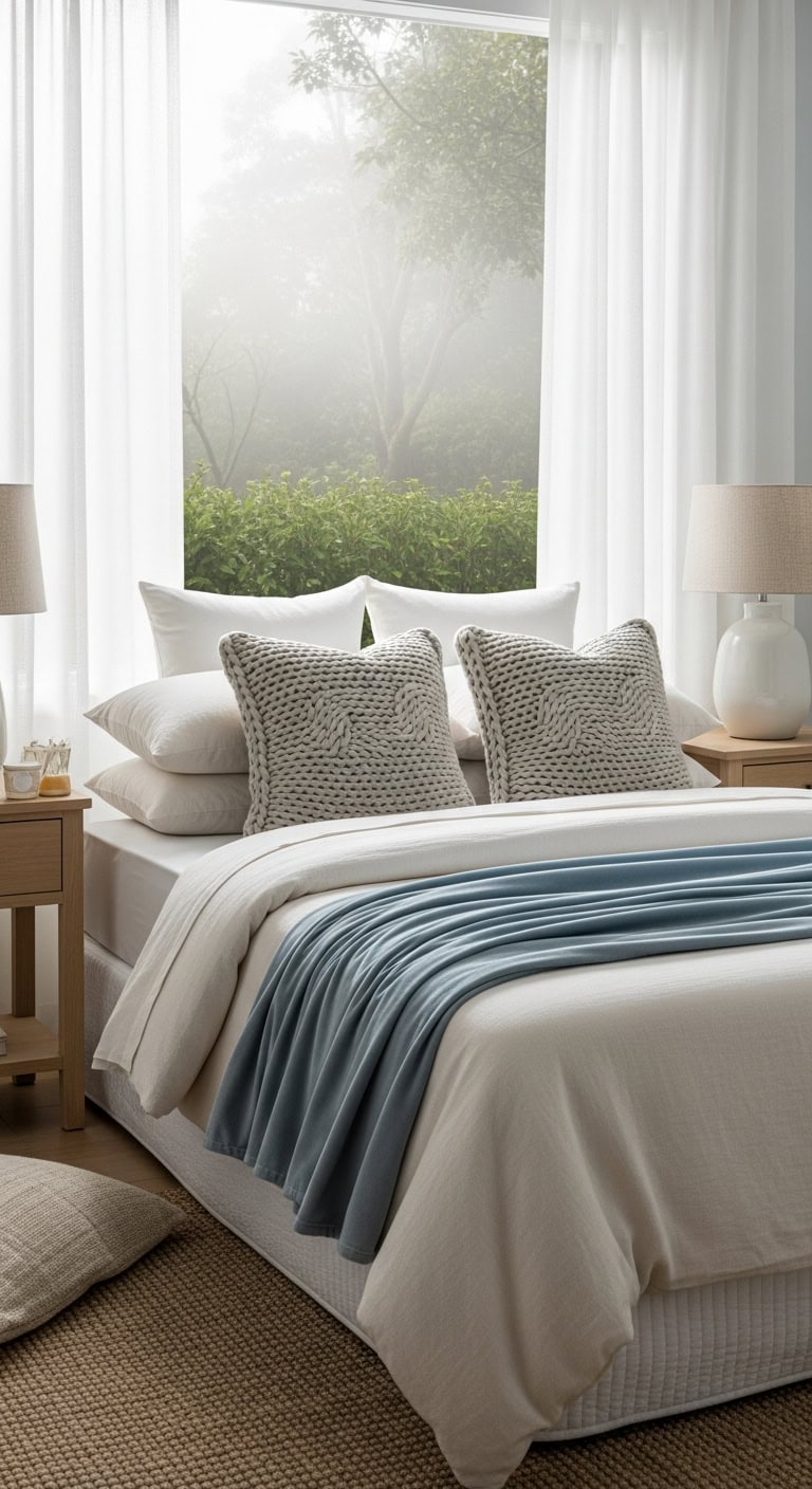 23 Blue and Beige Bedroom Designs That Balance Cool and Warm