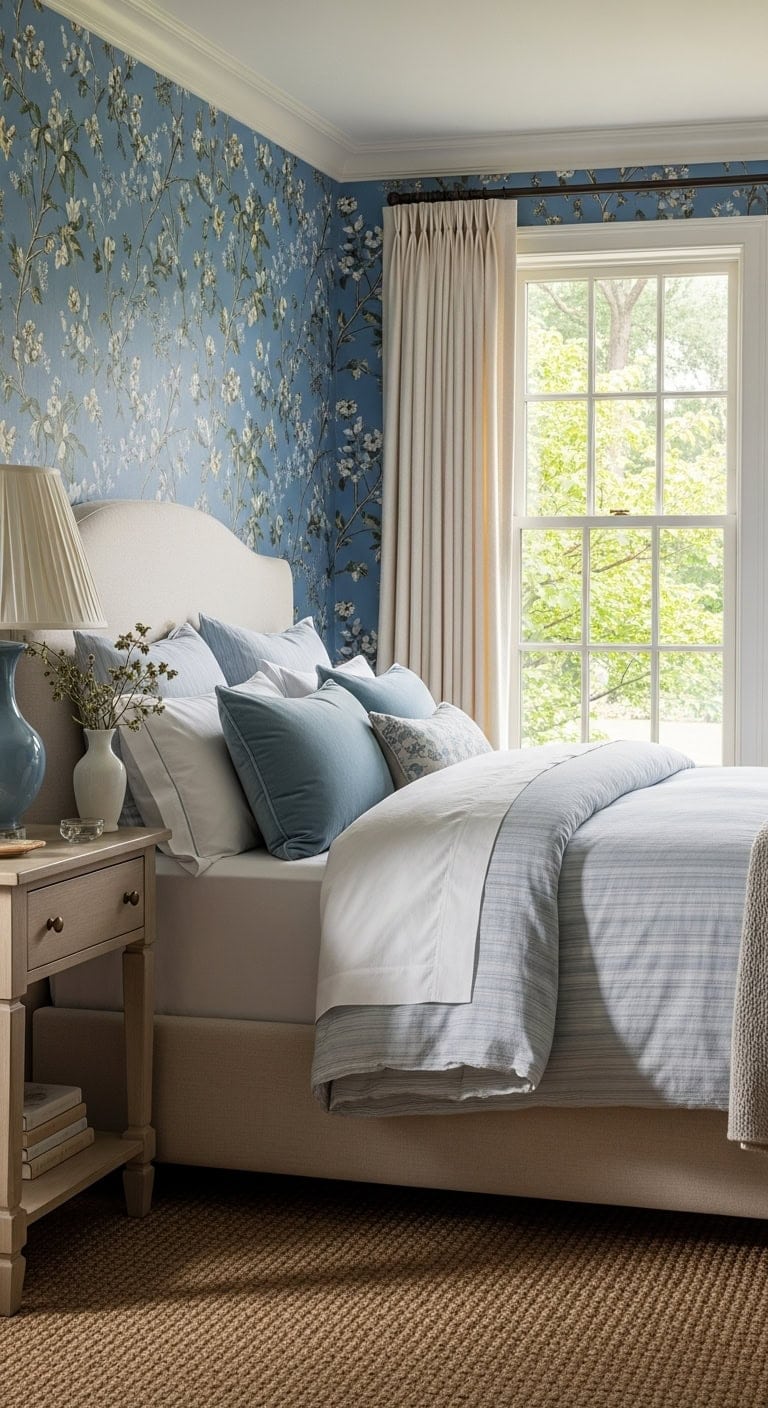 23 Blue and Beige Bedroom Designs That Balance Cool and Warm