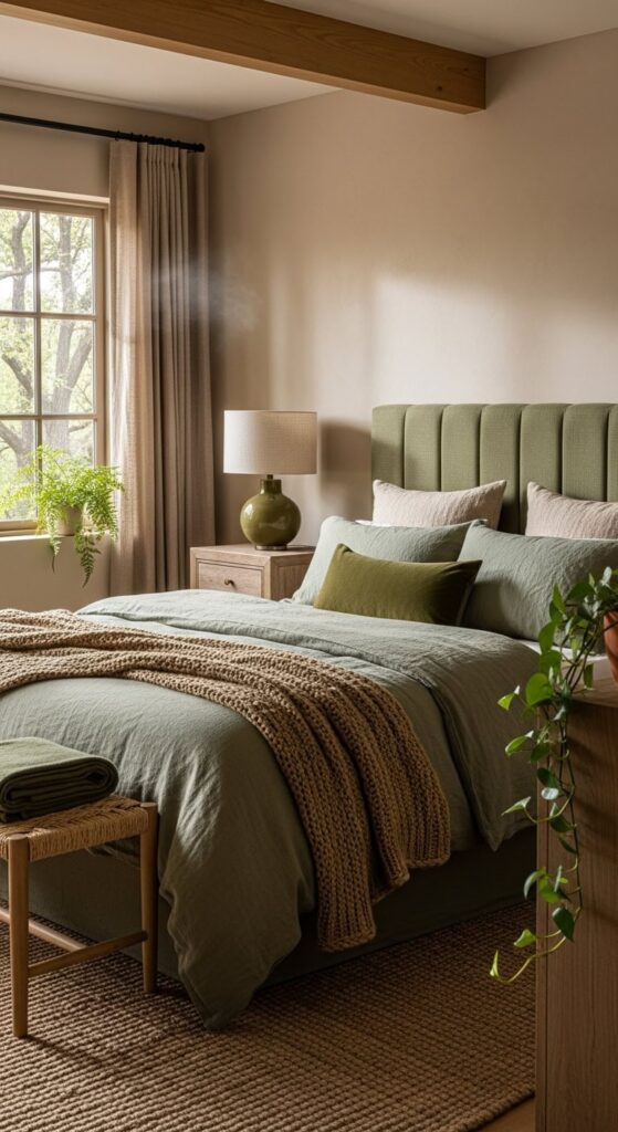 23 Green and Beige Bedrooms That Create Perfect Harmony