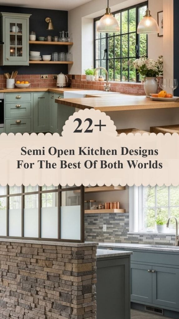 23 Semi Open Kitchen Designs for the Best of Both Worlds