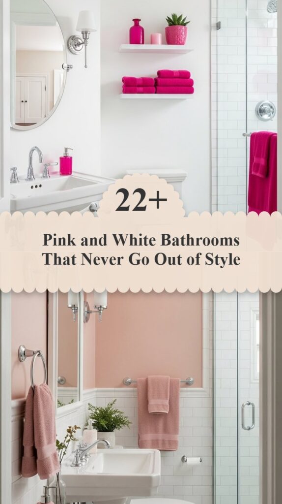 23 Pink and White Bathroom Ideas That Never Go Out of Style