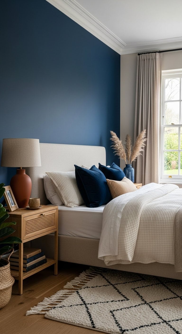 23 Blue and Beige Bedroom Designs That Balance Cool and Warm