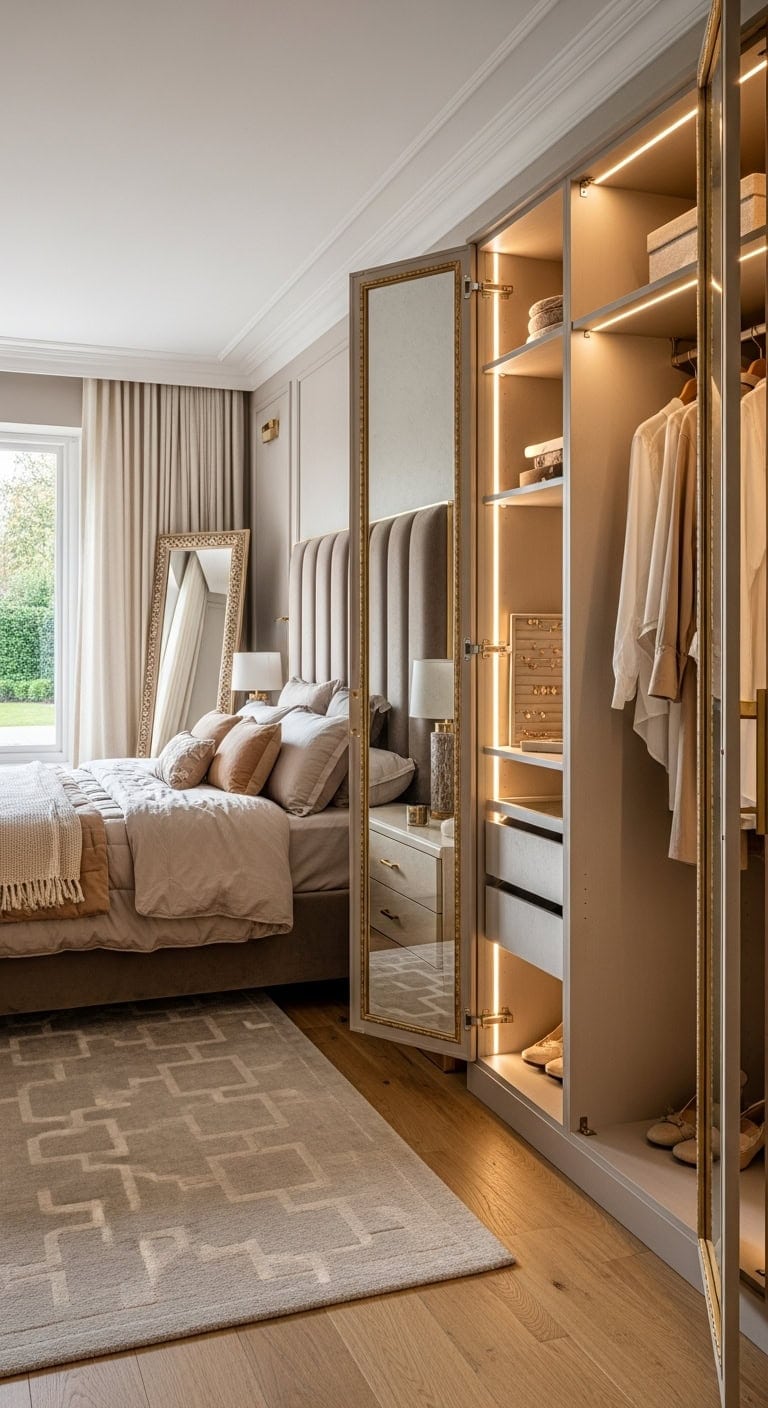 23 Beige Wardrobe Bedroom Designs That Flow Seamlessly