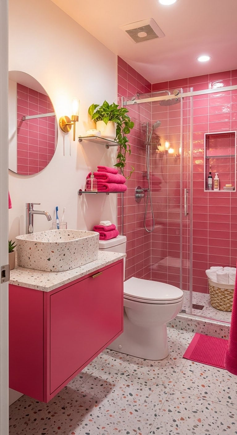 23 Hot Pink Bathroom Ideas for Maximum Impact and Energy