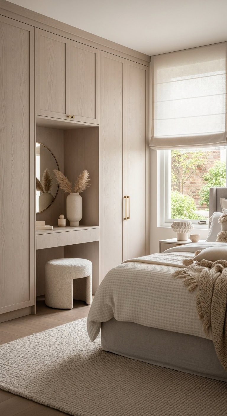 23 Beige Wardrobe Bedroom Designs That Flow Seamlessly