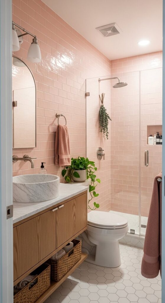23 Pink Bathroom Designs From Soft and Sweet to Bold and Dramatic