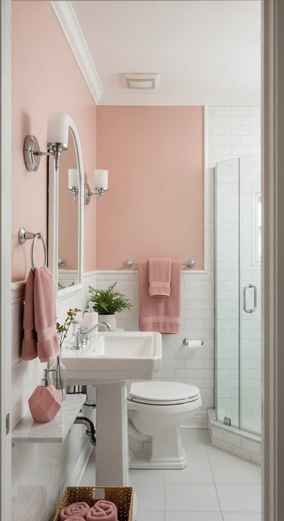 23 Pink and White Bathroom Ideas That Never Go Out of Style