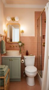 23 Peach Tile Bathroom Ideas That Turn Dated Into Designer