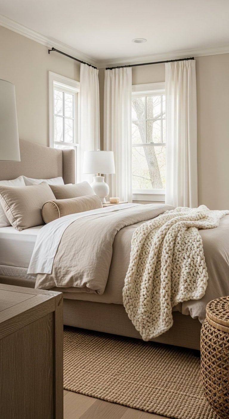 23 Beige Comforter Bedroom Ideas to Make Neutral Bedding Pop