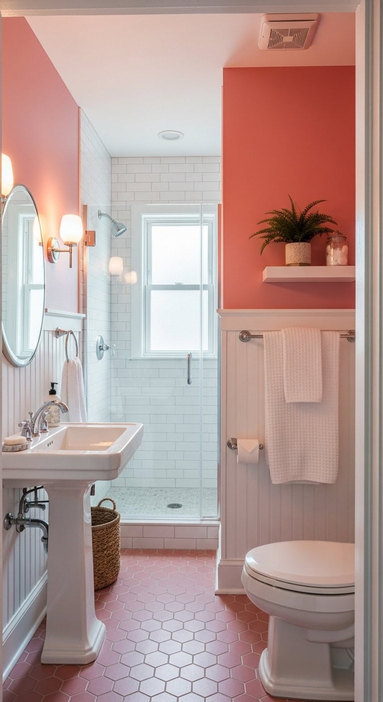 23 Vintage Pink Bathroom Ideas for Timeless Nostalgic Spaces