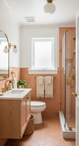 23 Peach Tile Bathroom Ideas That Turn Dated Into Designer