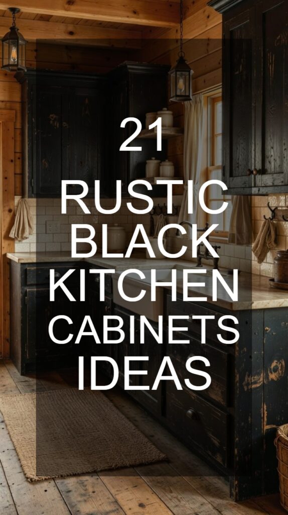 21 Rustic Black Kitchen Cabinets Ideas That Blend Edgy and Earthy
