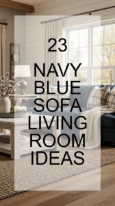 23 Navy Blue Sofa Living Room Ideas for Bold, Elegant Seating